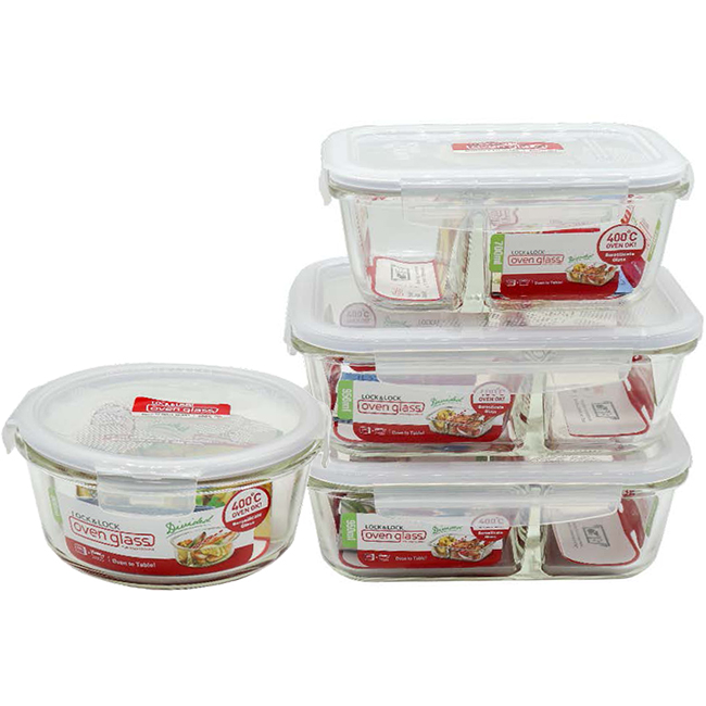 Euro Glass Storage Container Set, 4pc - Binuns South Africa