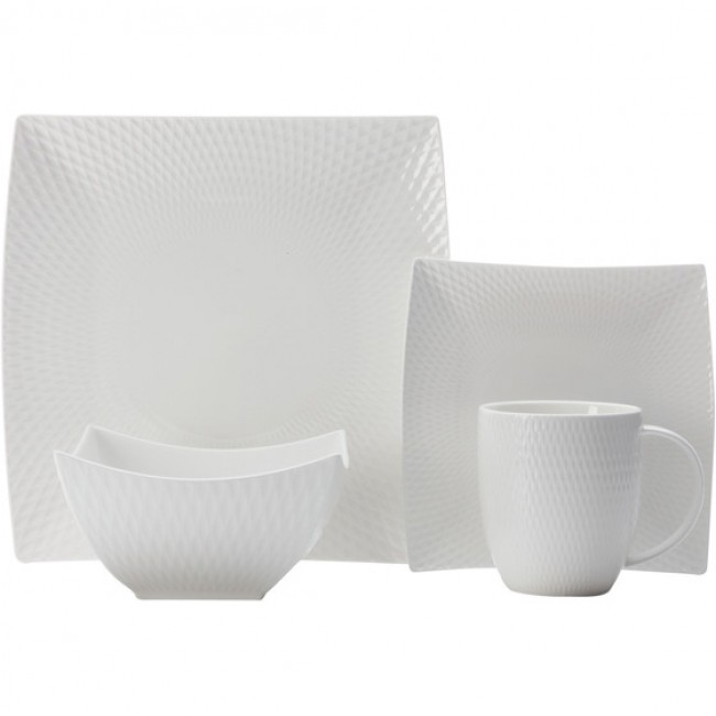 White Basics Diamonds Dinner Set, 16pc - Binuns South Africa