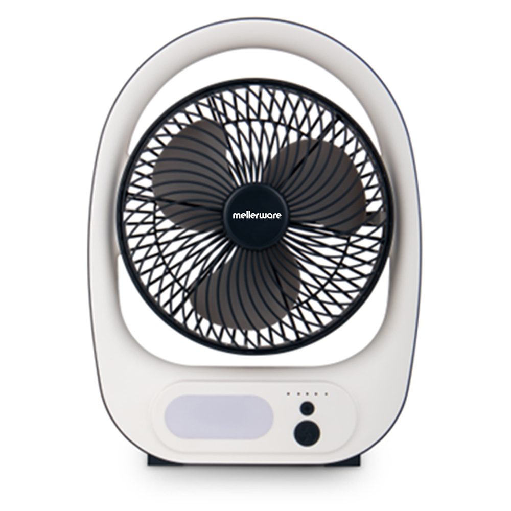 Rechargeable Desktop Fan With Light, 18cm - Binuns South Africa