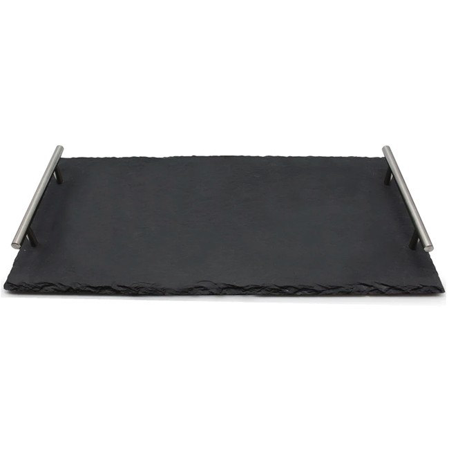 Slate Rectangular Serving Tray With Handles, 40cm - Binuns South Africa