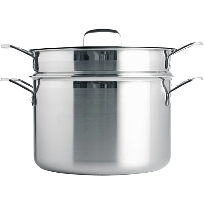 3 Ply Stainless Steel 24cm Pasta Pot With Sieve, 7.2L - Binuns South Africa