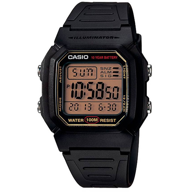 Standard Men's 100m Digital Wrist Watch, W-800HG-9AVDF - Binuns South ...